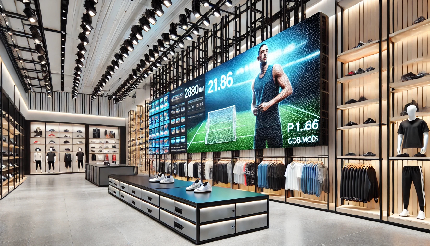 LED Screen Installation Project: 2880*2560 mm, P1.86 GOB LED Module - loyue